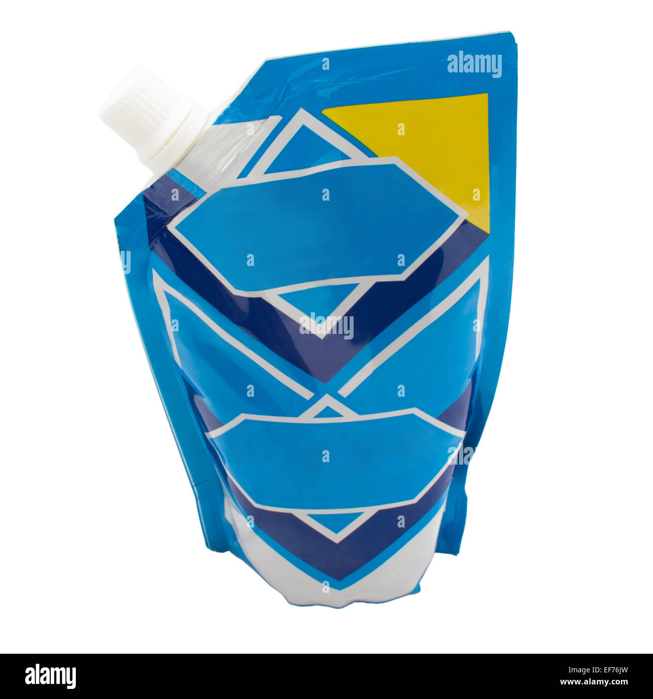 blue packaging evaporated milk isolated on white background Stock Photo ...