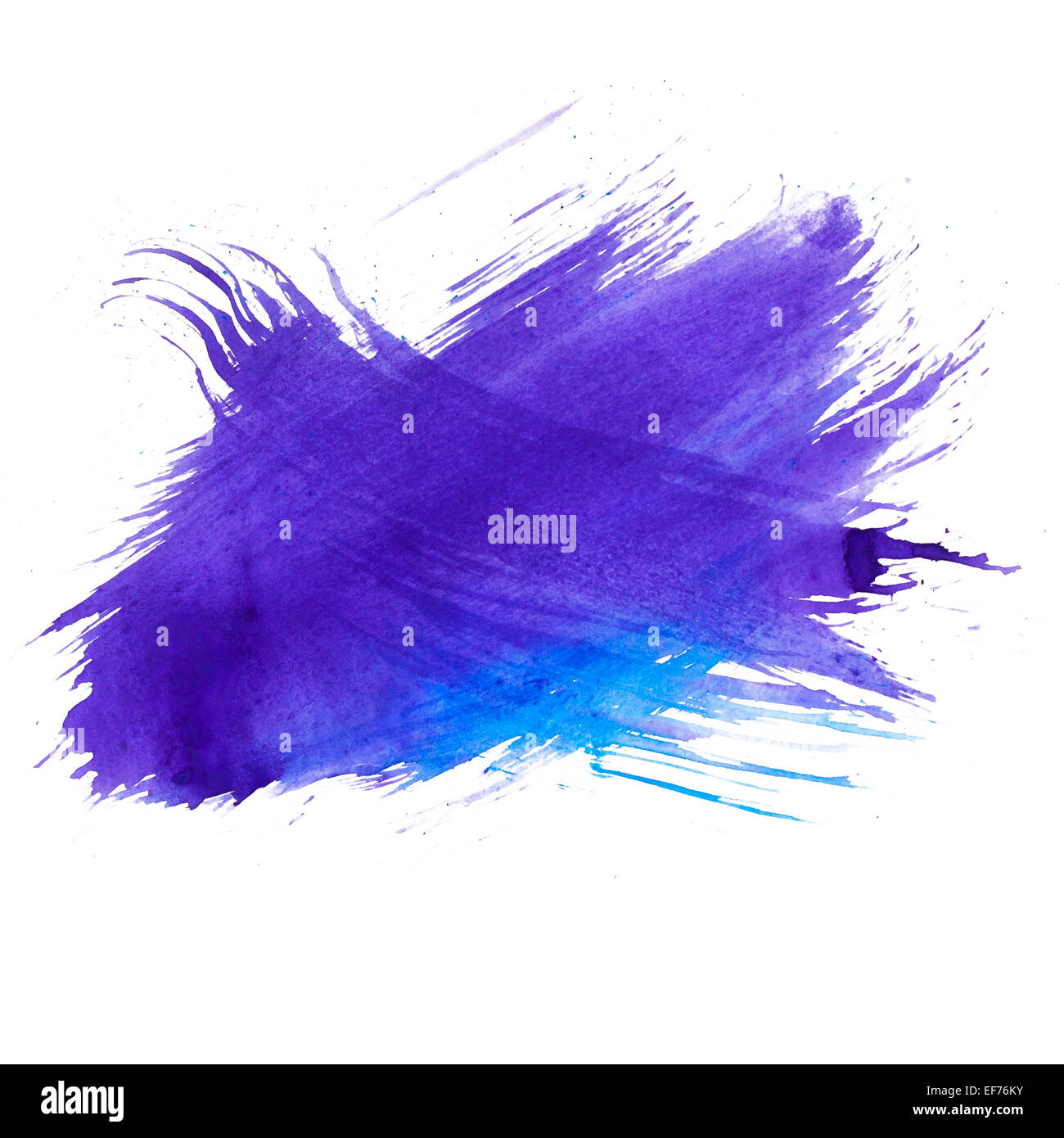 blue watercolors spot blotch isolated Stock Photo - Alamy