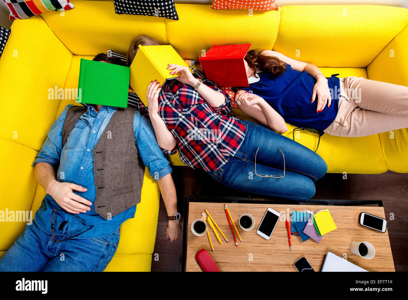 Teenagers sleeping on sofa hi-res stock photography and images - Alamy