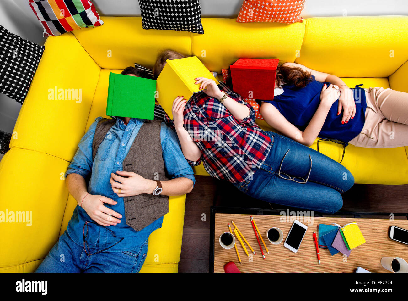 Teenagers sleeping on sofa hi-res stock photography and images - Alamy