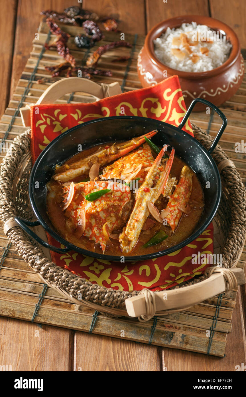 Crab Xec Xec. Goan crab and coconut curry. Goa India Stock Photo - Alamy