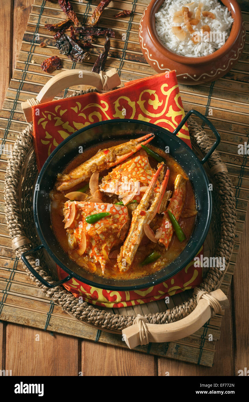 Crab Xec Xec. Goan crab and coconut curry. Goa India Stock Photo - Alamy