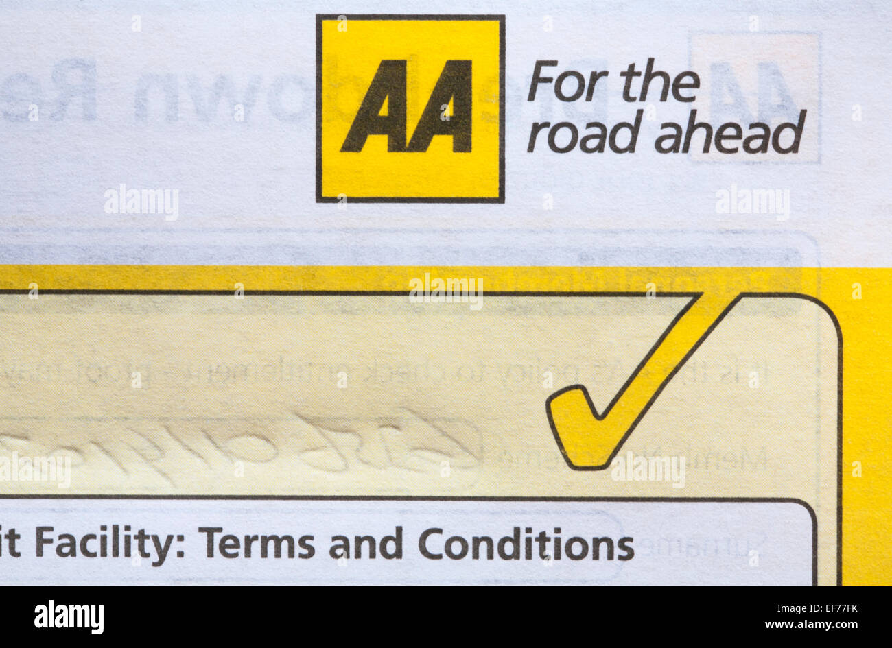 AA for the road ahead - details on AA Breakdown Report Stock Photo - Alamy