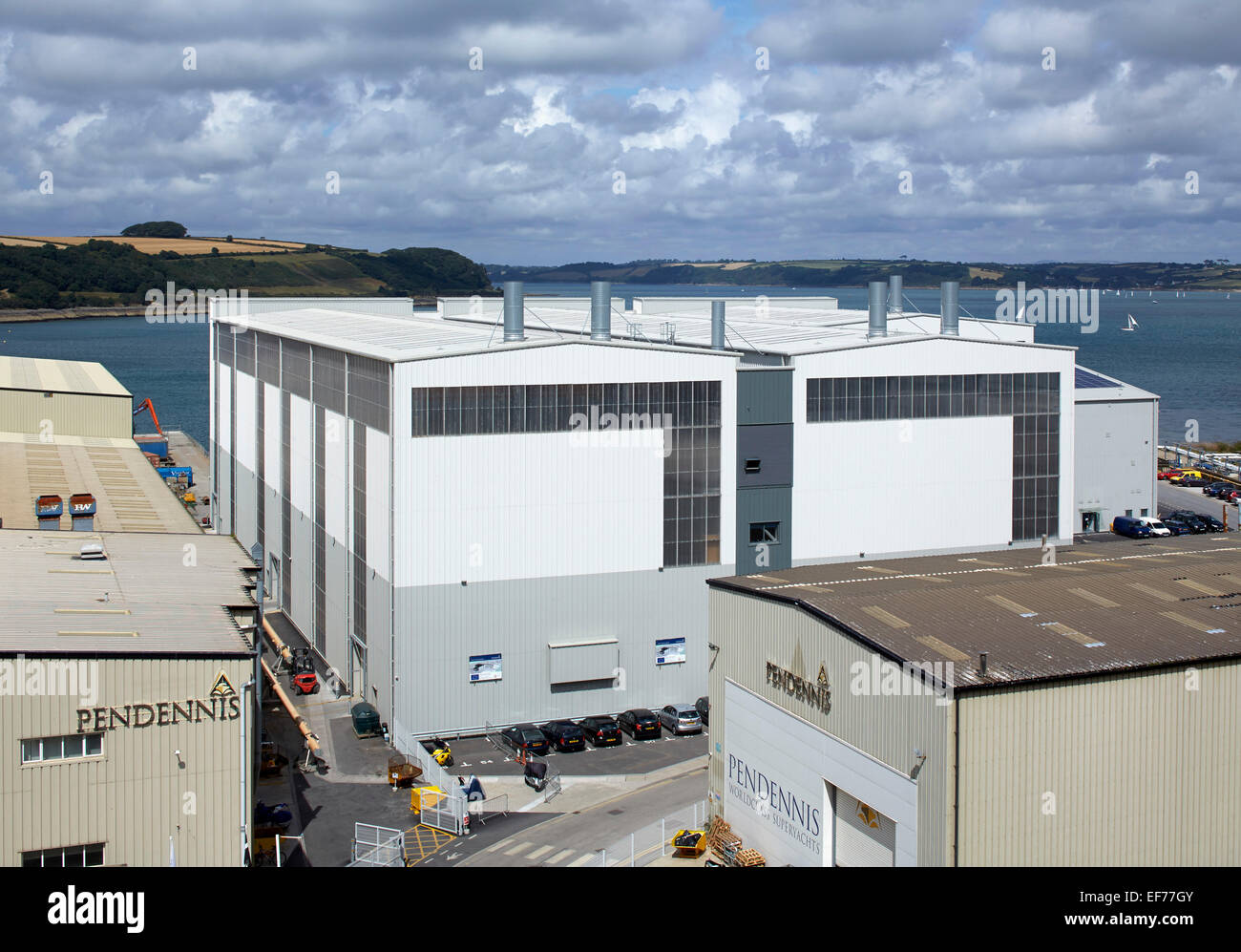 Falmouth cornwall pendennis shipyard hi-res stock photography and ...