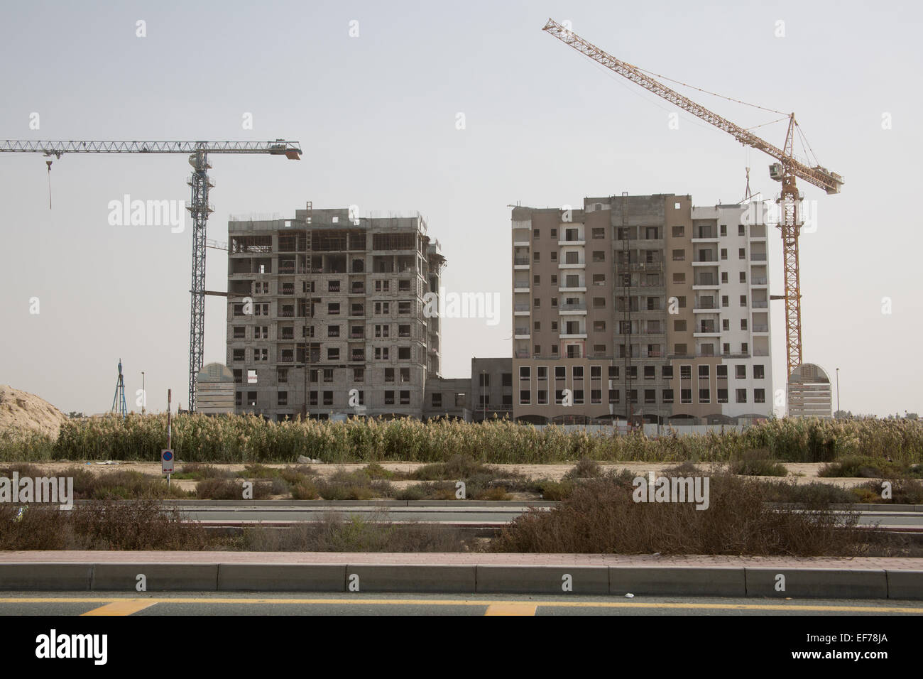 Al Shaiba Tower contruction site IMPZ Dubai UAE Stock Photo - Alamy