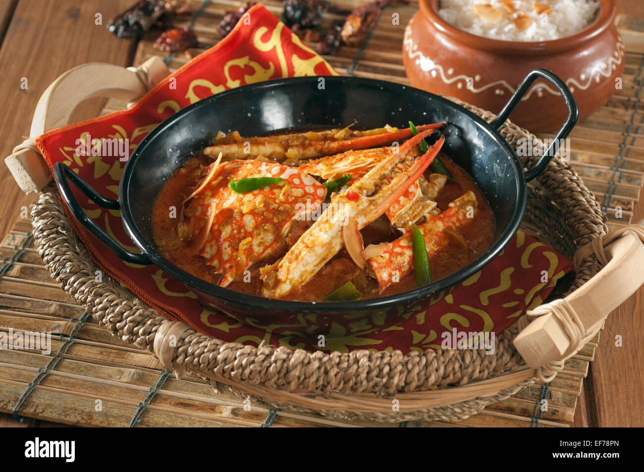 Crab Xec Xec. Goan crab and coconut curry. Goa India Stock Photo - Alamy