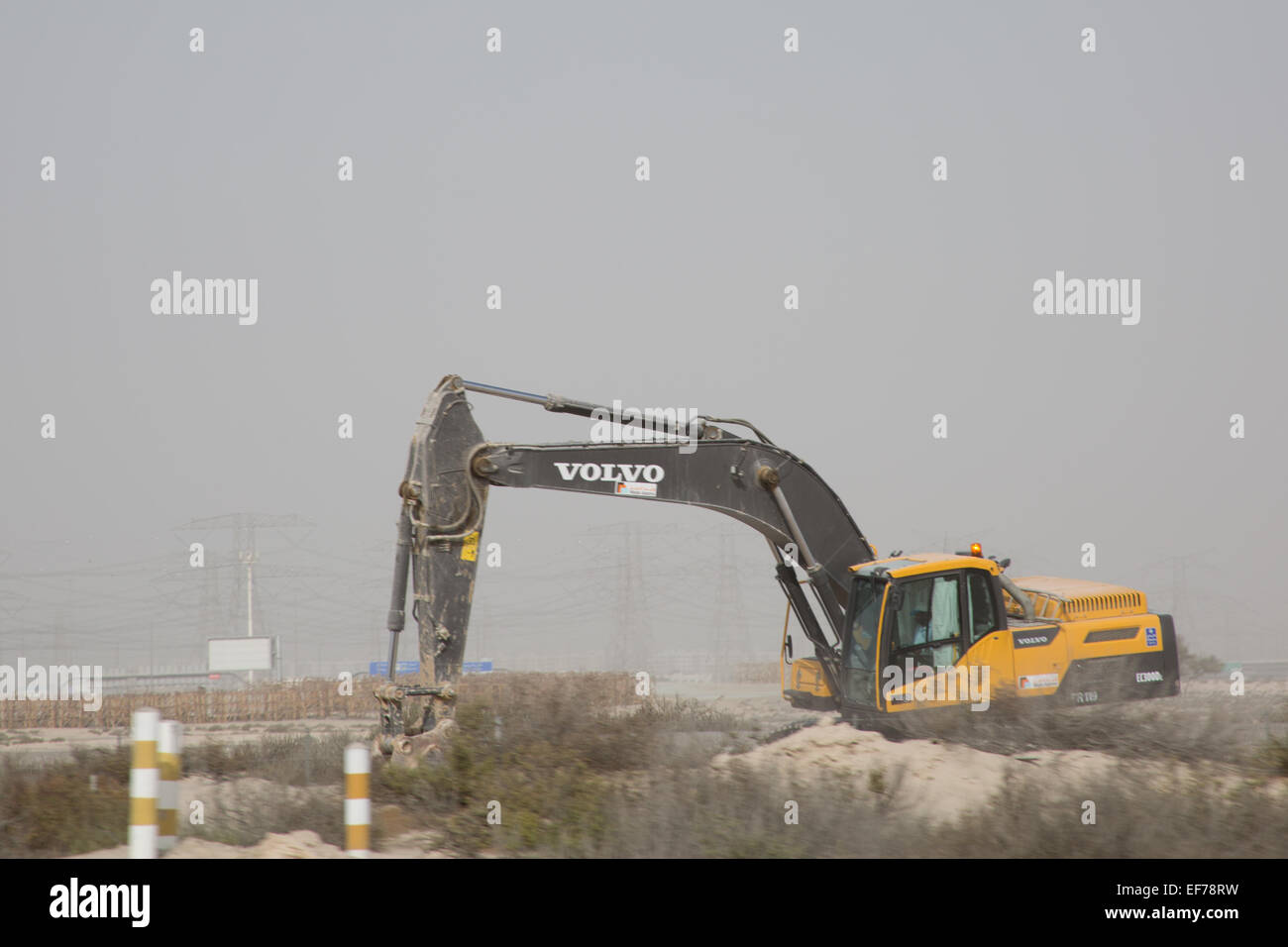 Volvo construction digger Stock Photo - Alamy