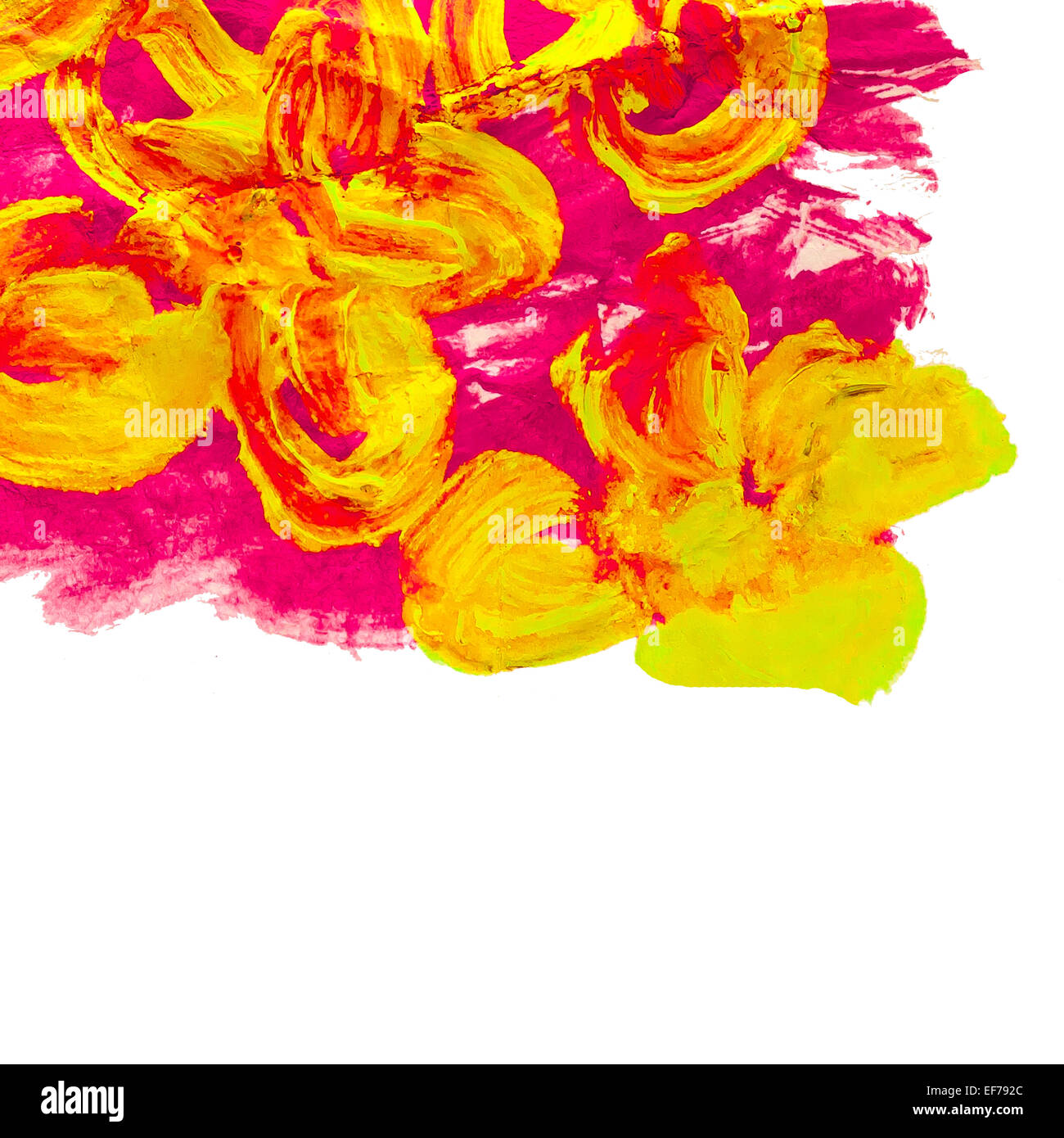 painting watercolor flowers yellow abstract texture Stock Photo - Alamy