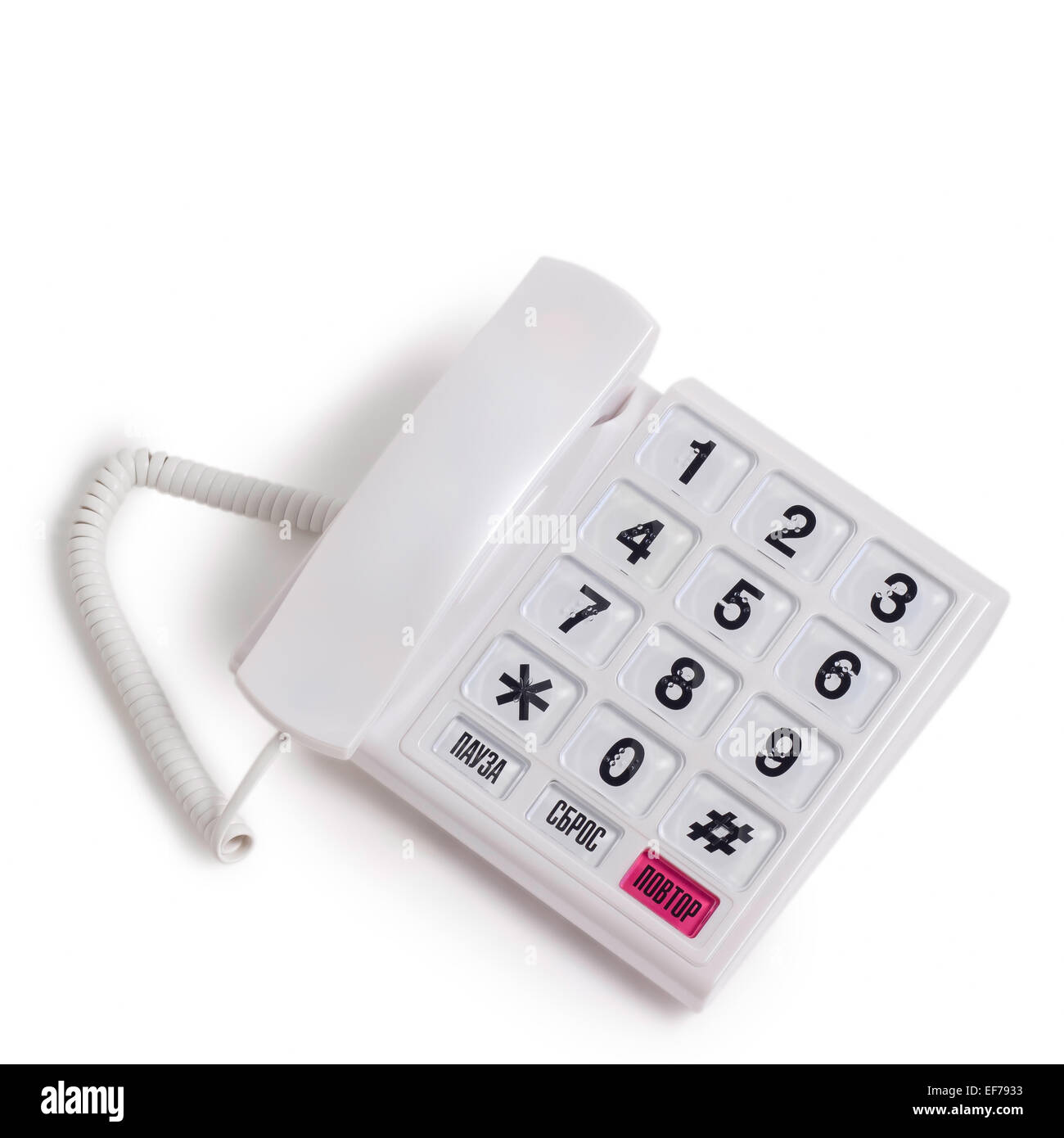 phone isolated call communication on white background Stock Photo - Alamy