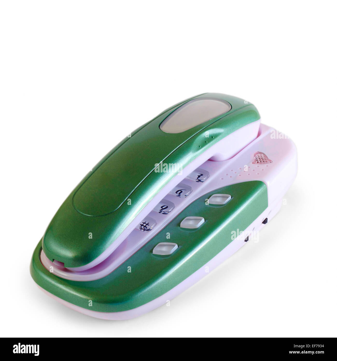 phone isolated red call communication on white background Stock Photo ...