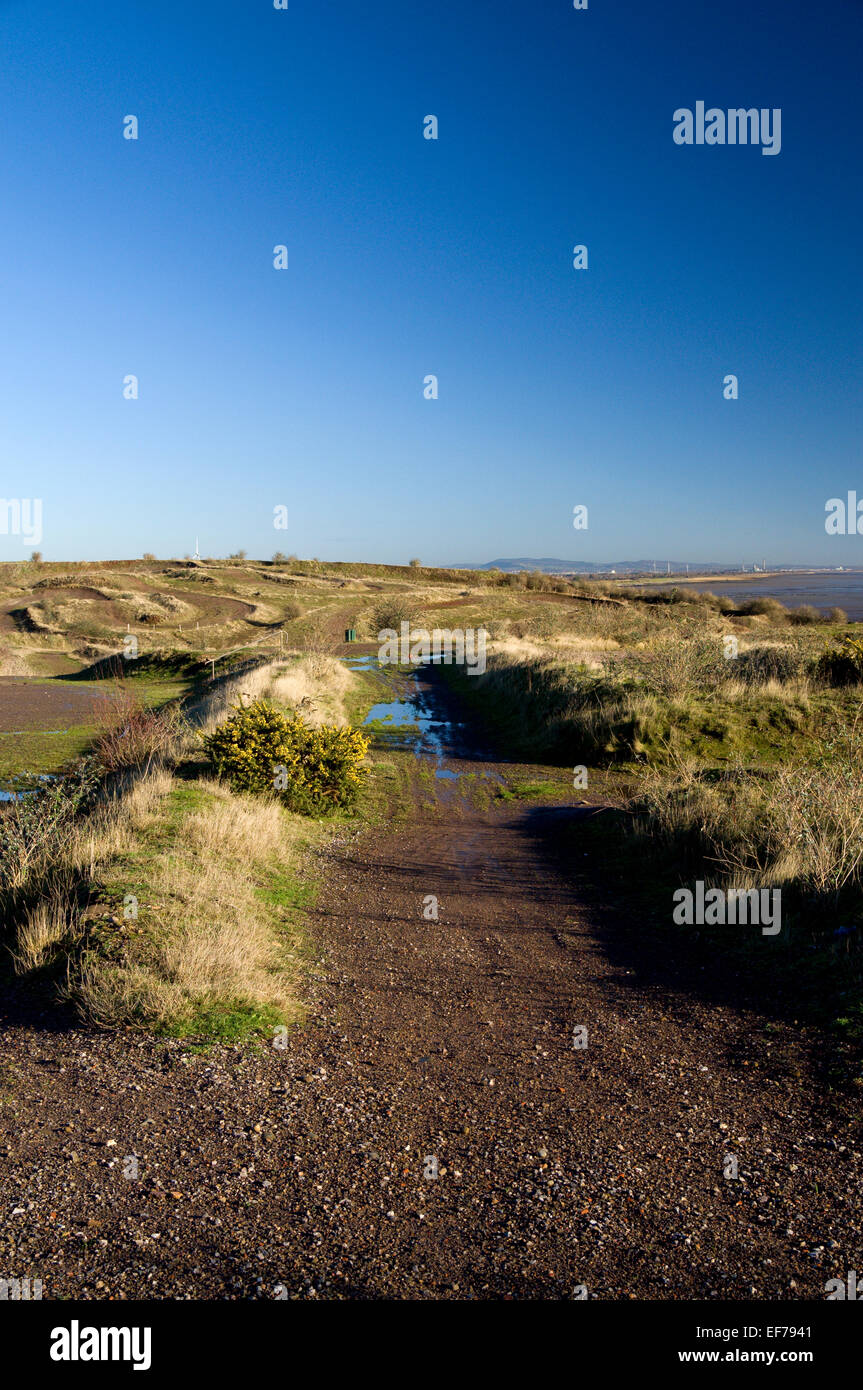 Spoil hill mound cardiff tremorfa waste steel works wales hi-res stock ...