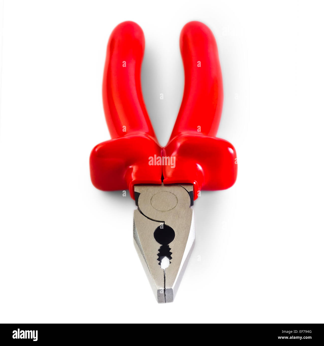 Red pliers are isolated white background Stock Photo - Alamy
