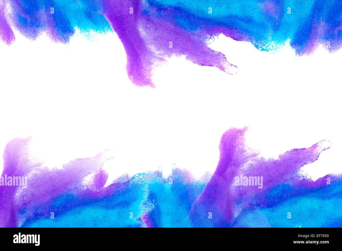 purple blotches watercolor texture background isolated with spac Stock ...