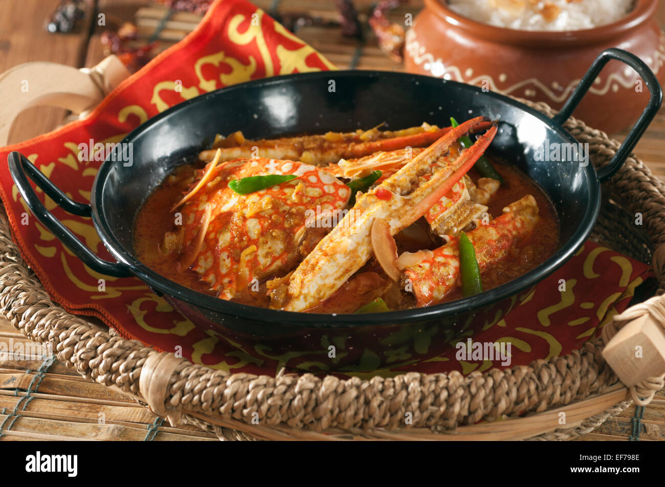 Crab Xec Xec. Goan crab and coconut curry. Goa India Stock Photo - Alamy