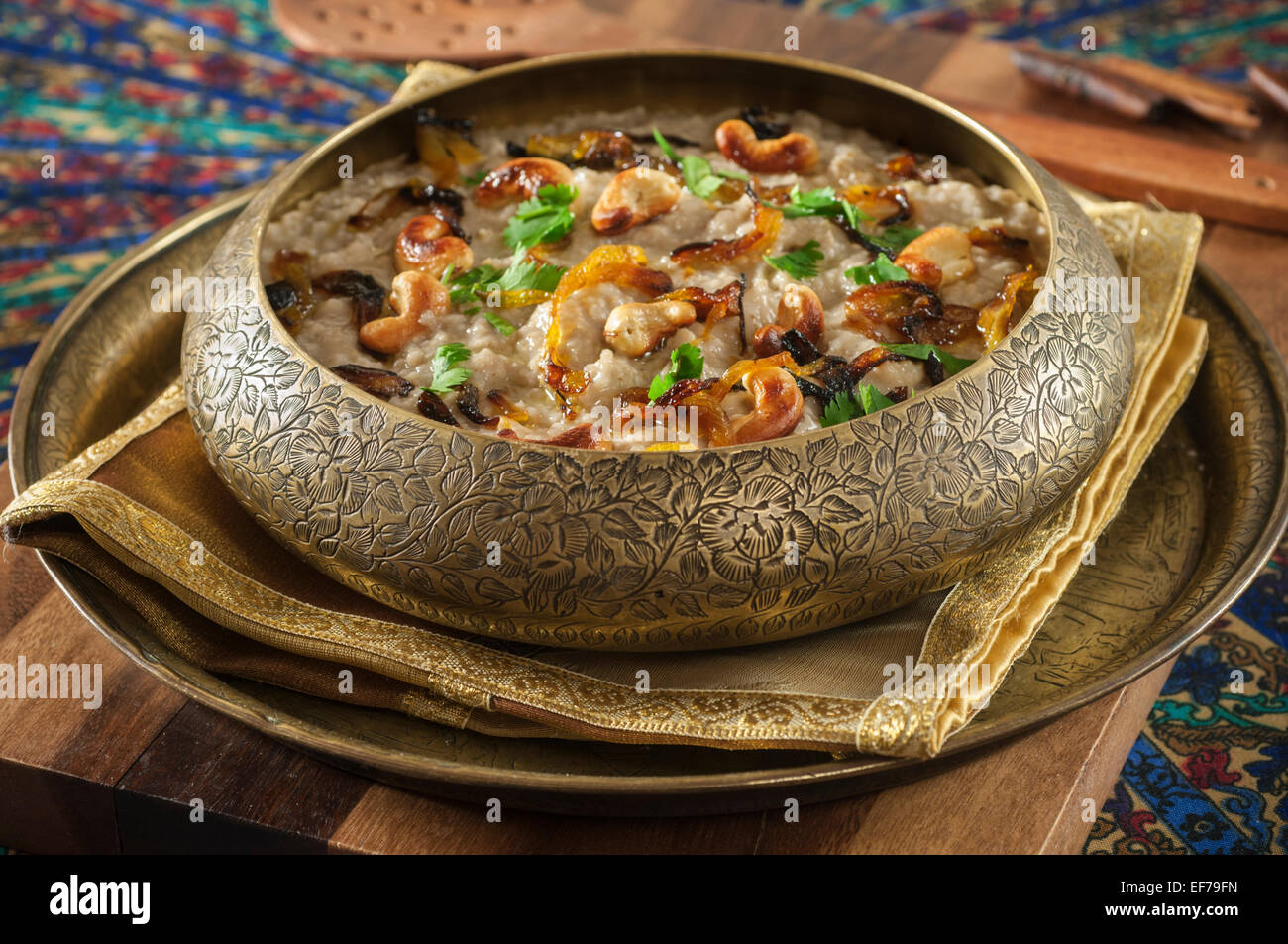 Harees. Spiced wheat and chicken dish. Middle East Stock Photo - Alamy