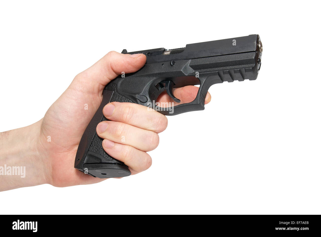 Revolver gun in hand on Cut Out Stock Images & Pictures - Alamy