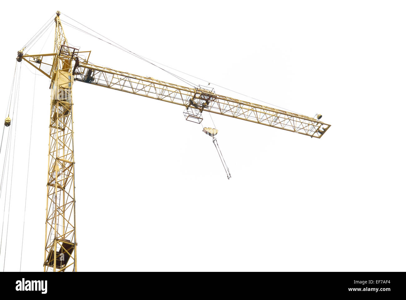 Building crane isolated on the white background Stock Photo - Alamy