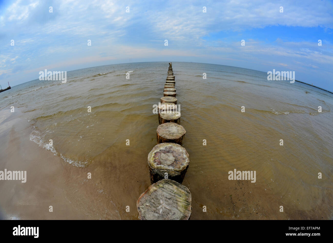 Wooden piles breakwater hi-res stock photography and images - Alamy