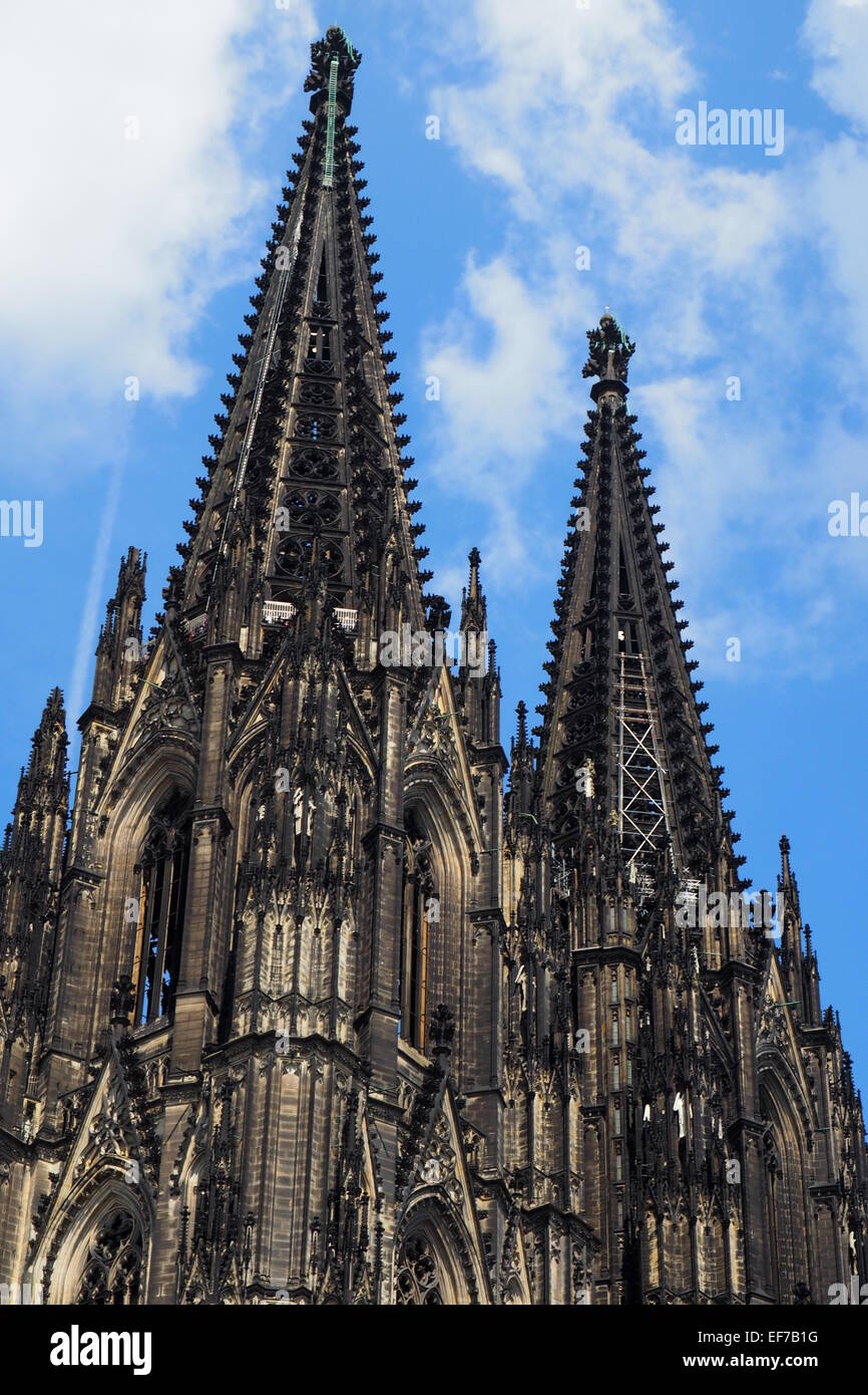 Spires of the Cologne Cathedral Stock Photo - Alamy