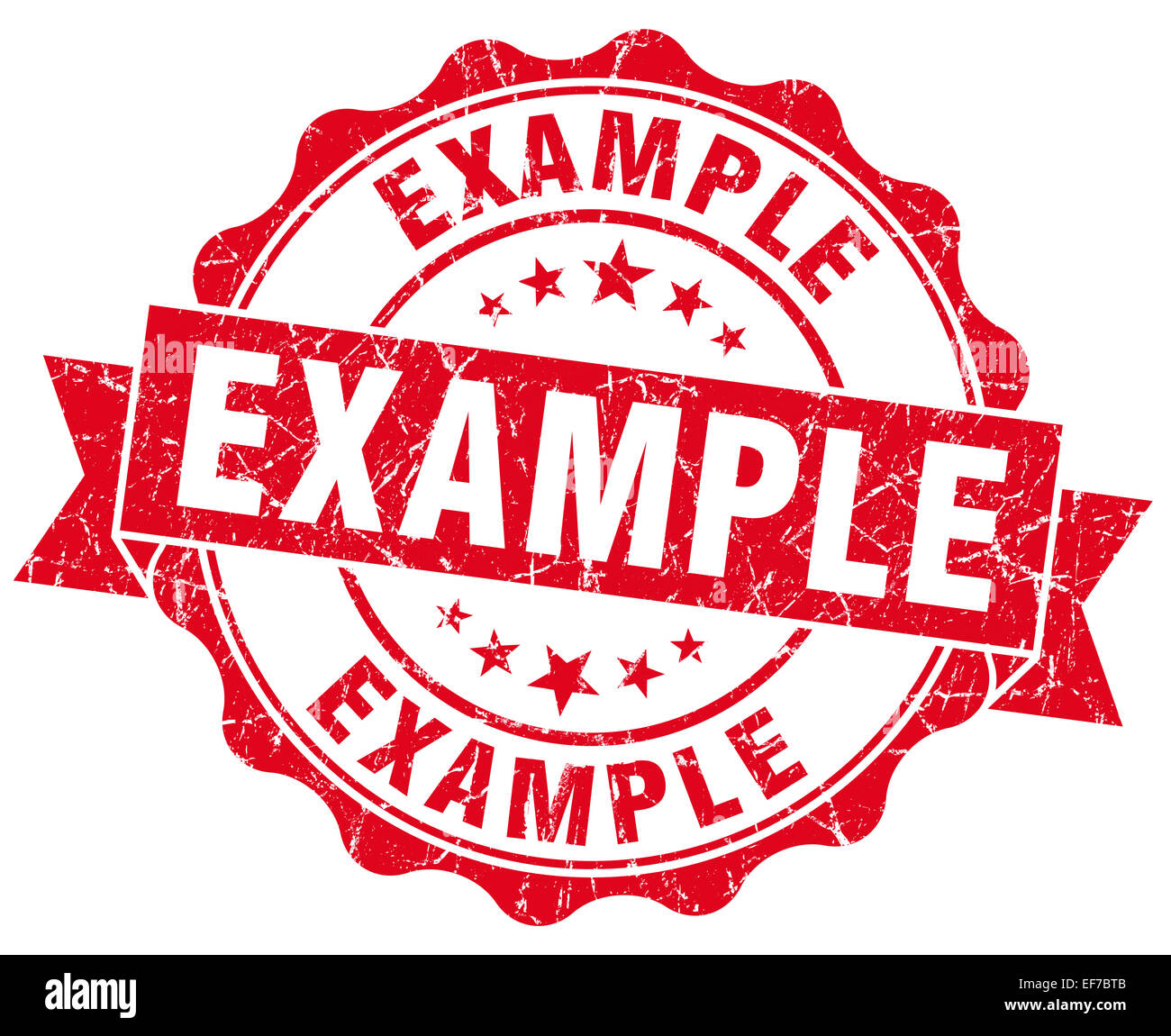 example red grunge seal isolated on white Stock Photo - Alamy