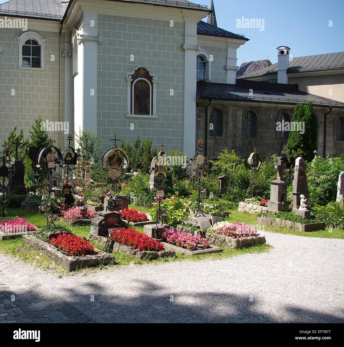An image of the nice cemetery in Salzburg Stock Photo - Alamy