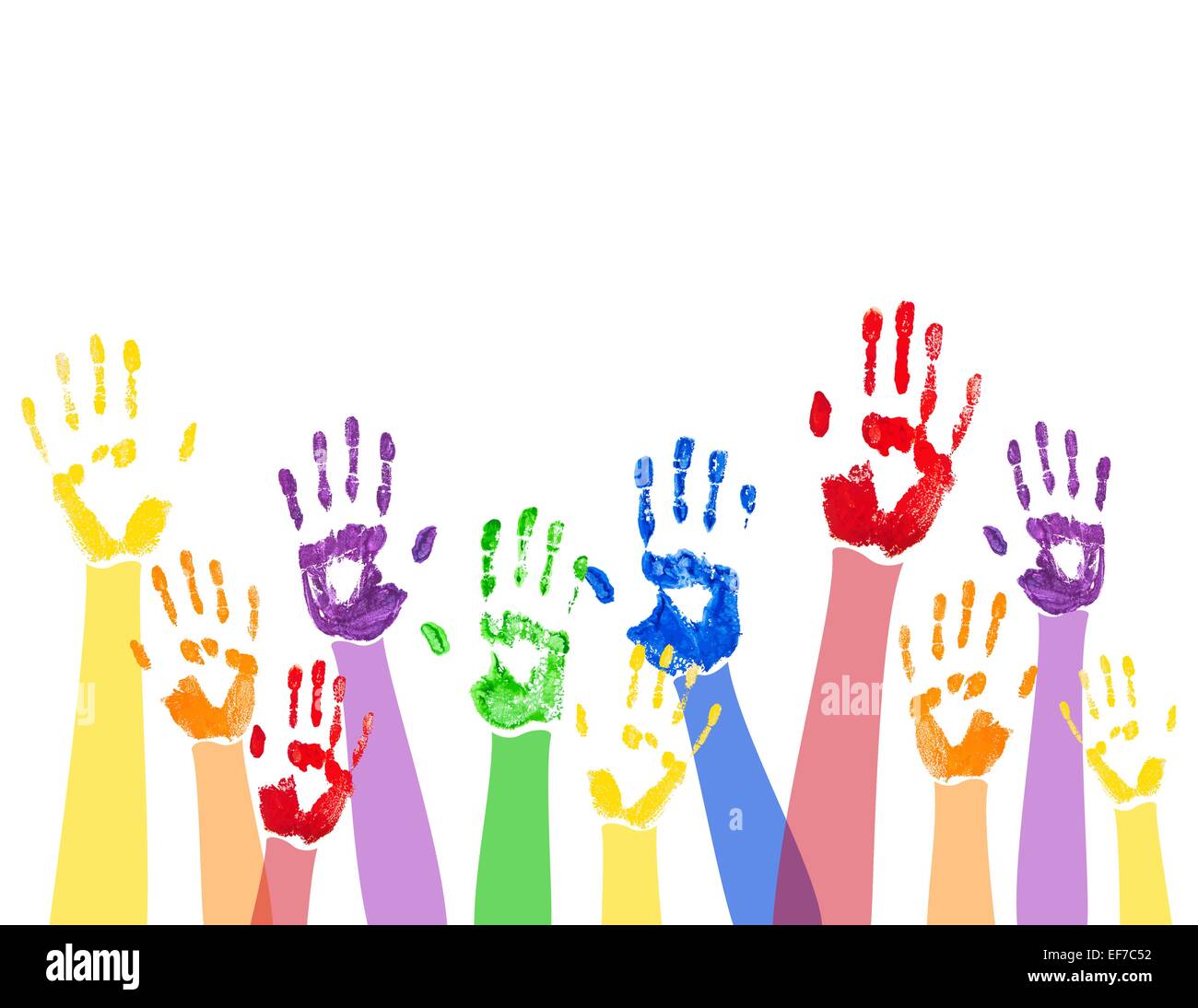 Vector abstract horizontal background with bright multicolored paint ...