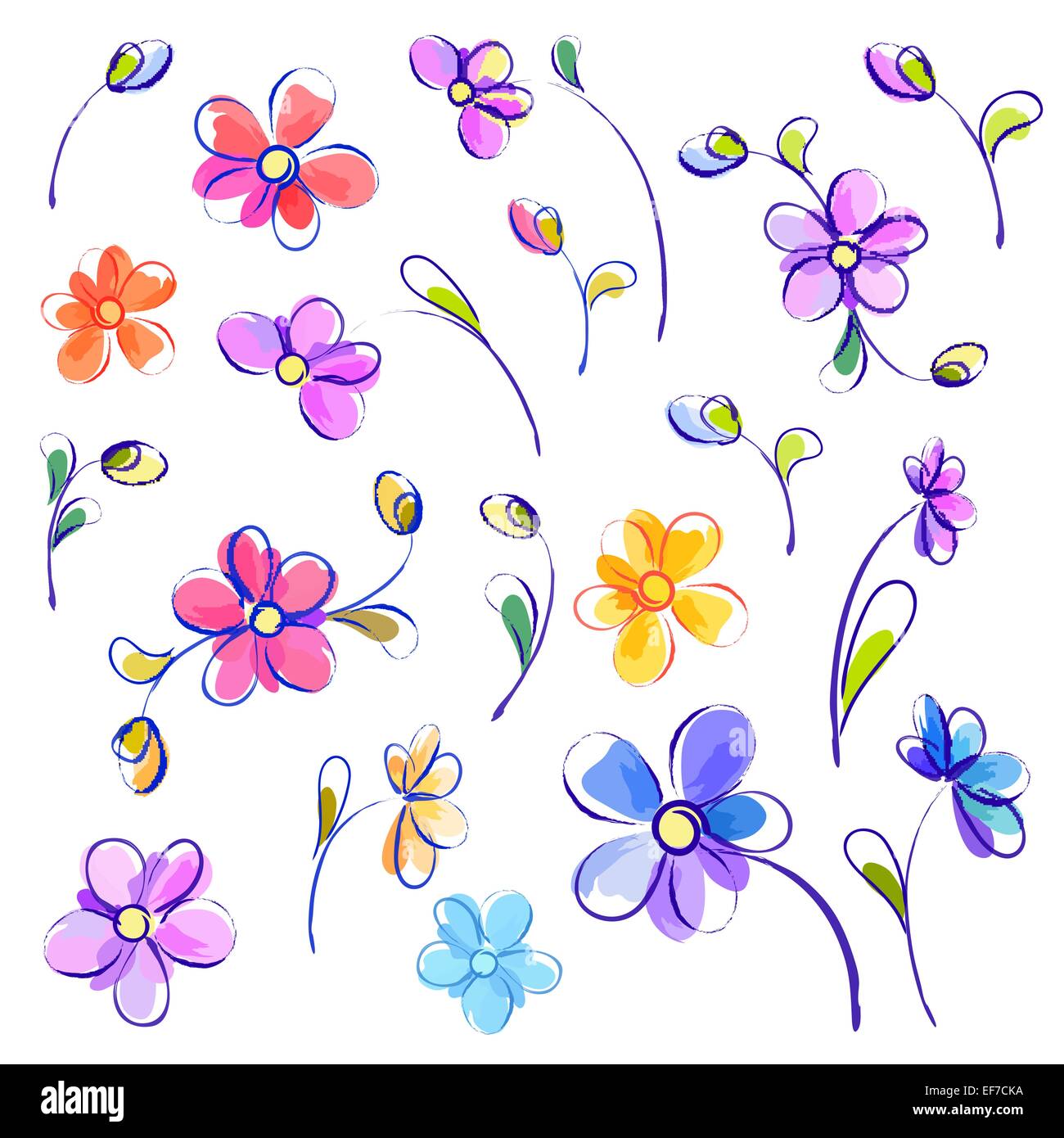 Blue Violets Clipart