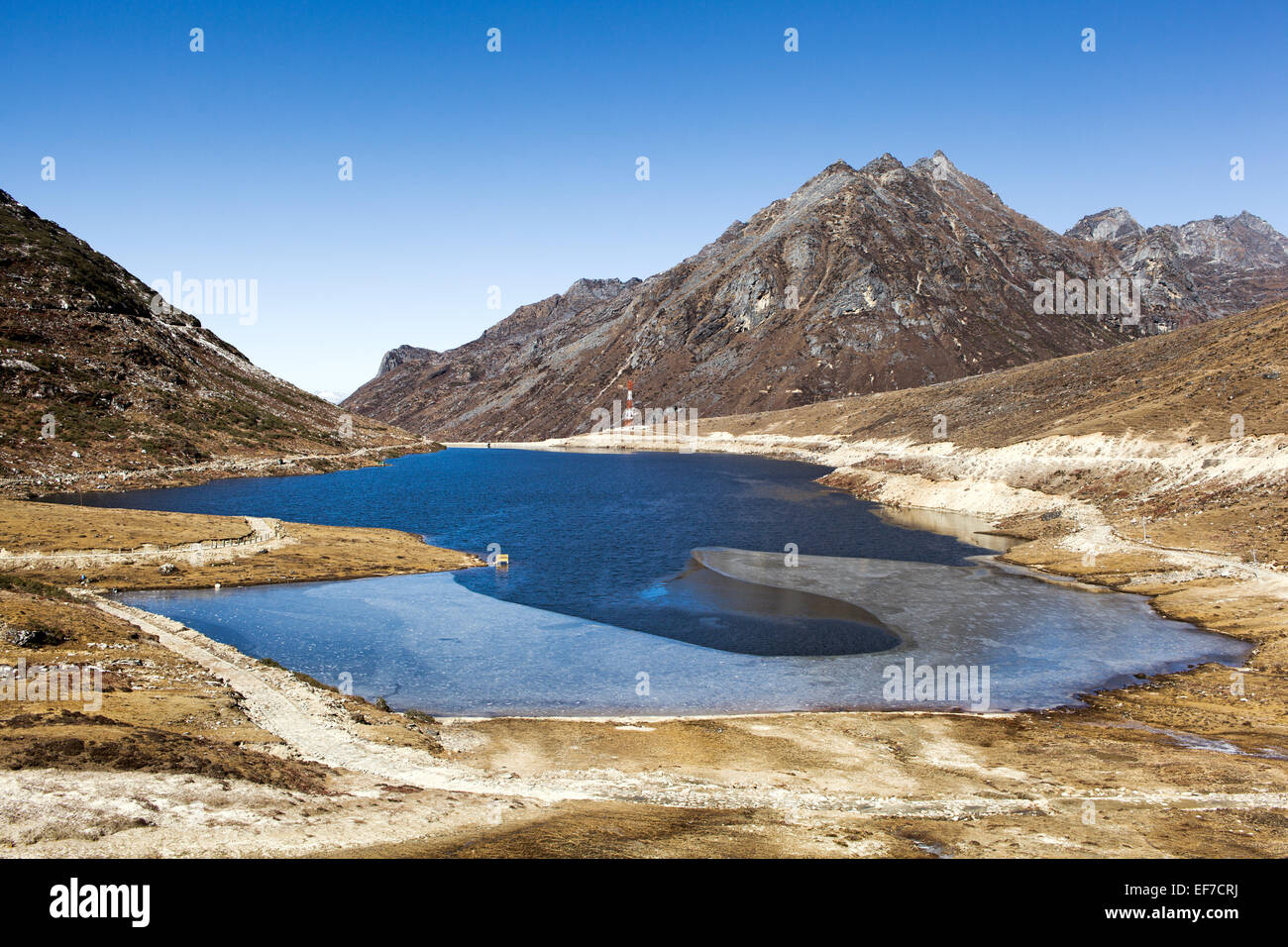 Sela Lake - also called Paradise lake - situated on top of Sela Pass in ...