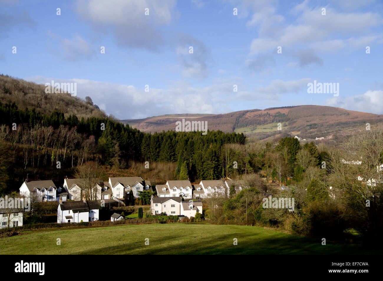 The Village of Draethen on the Rhymney Valley Circular Walk, Caerphilly ...