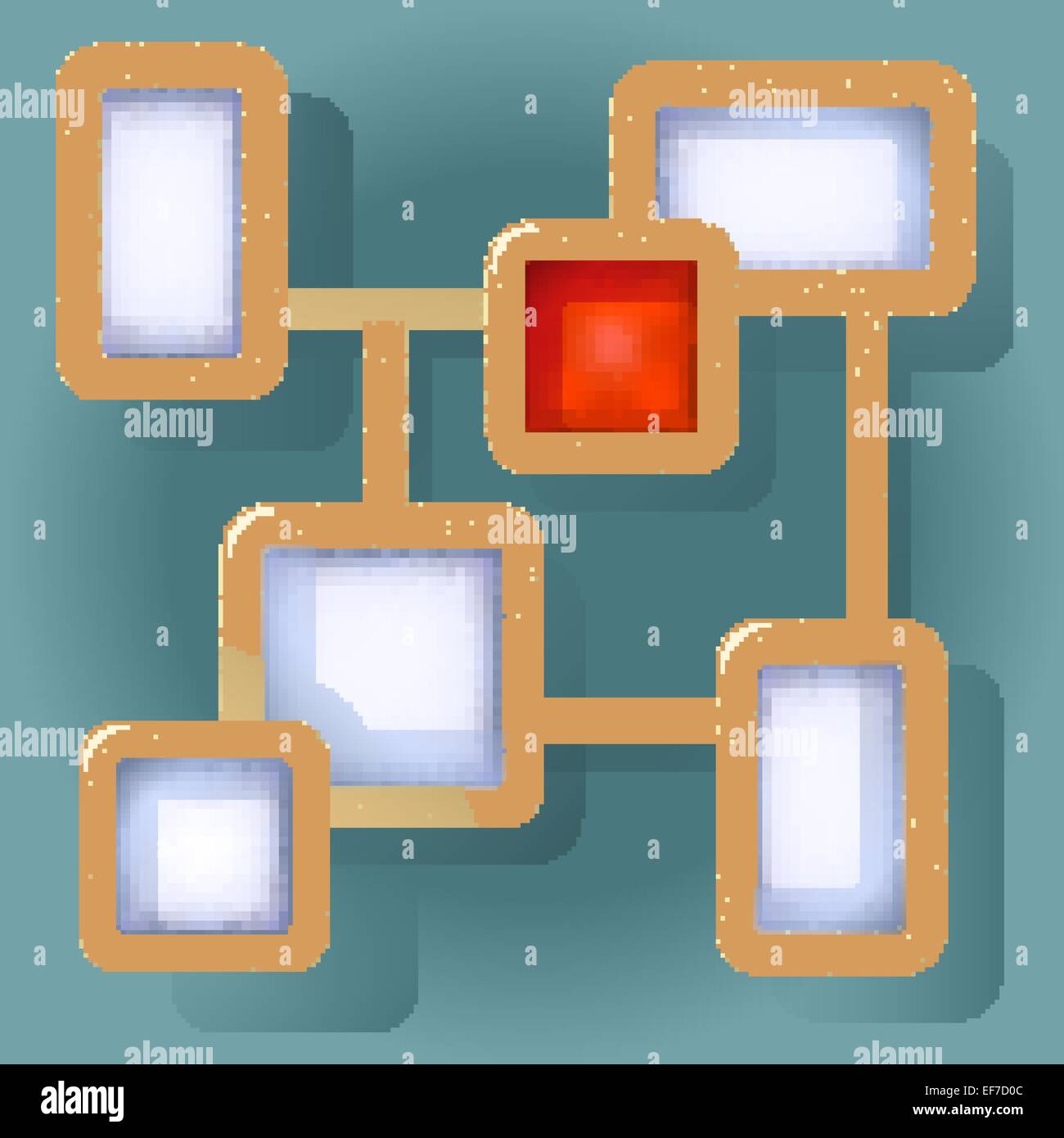 Vector abstract turquoise background with wooden frames for text Stock ...