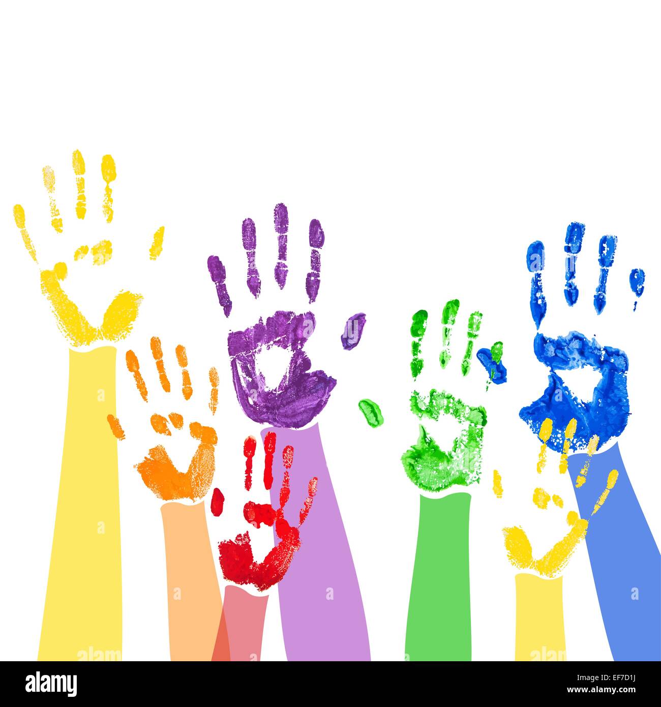 Childrens handprints Stock Vector Images - Alamy