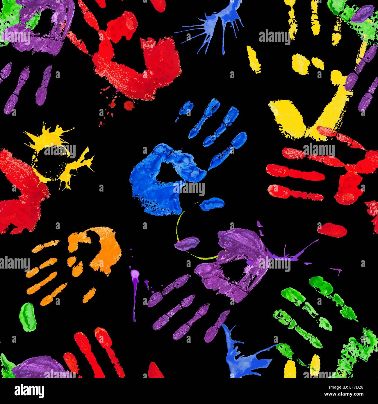 Black child finger paint Stock Vector Images - Alamy