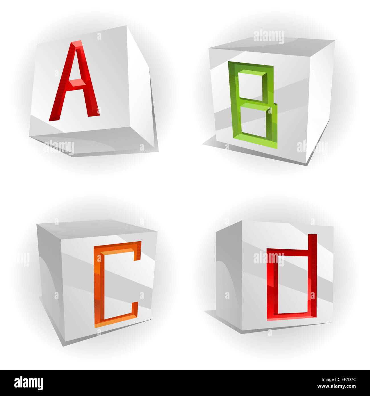 Glowing letters in design Cut Out Stock Images & Pictures - Alamy