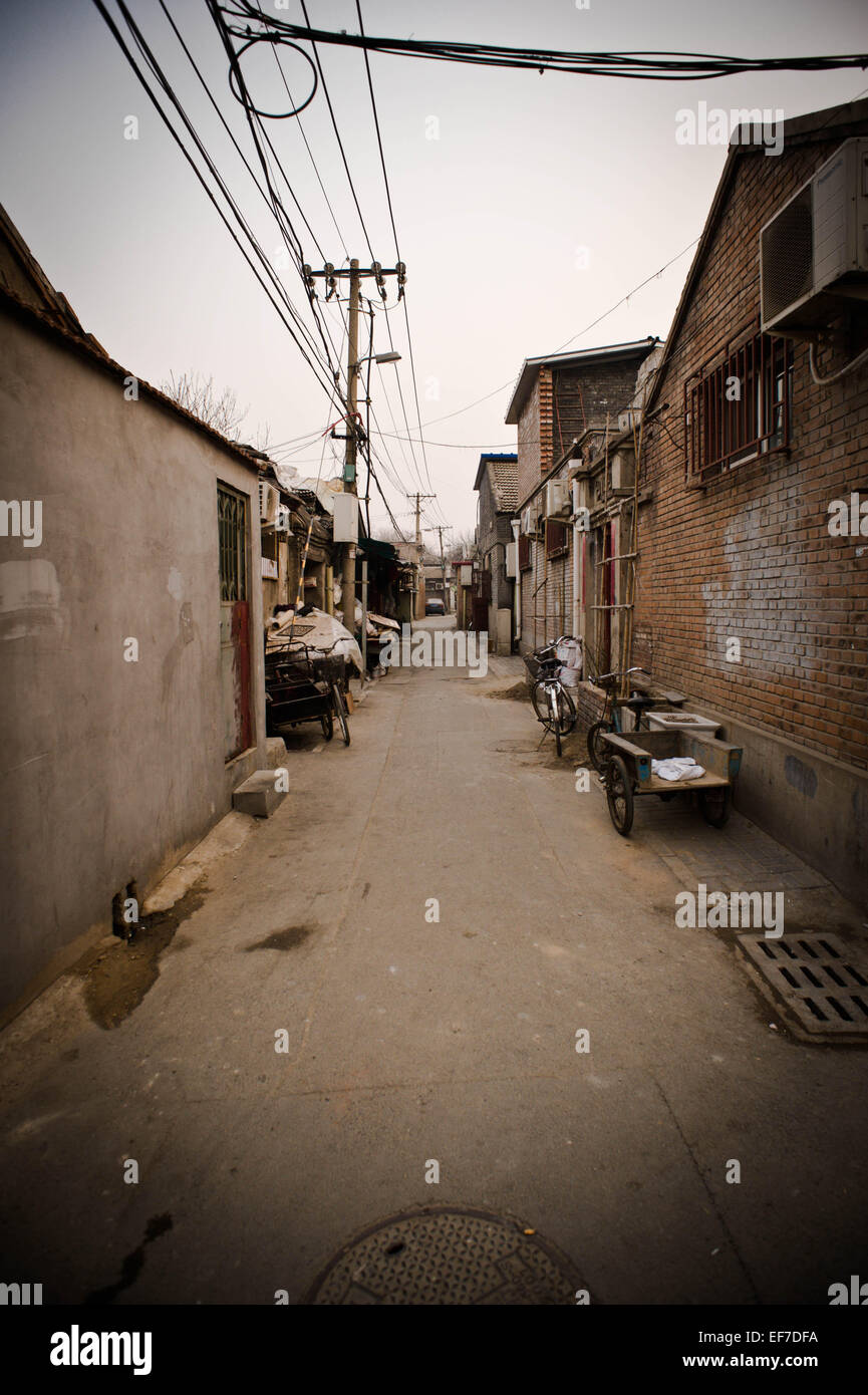 Alley in the Hutongs, Beijing, China The hutongs are alleys in the old ...