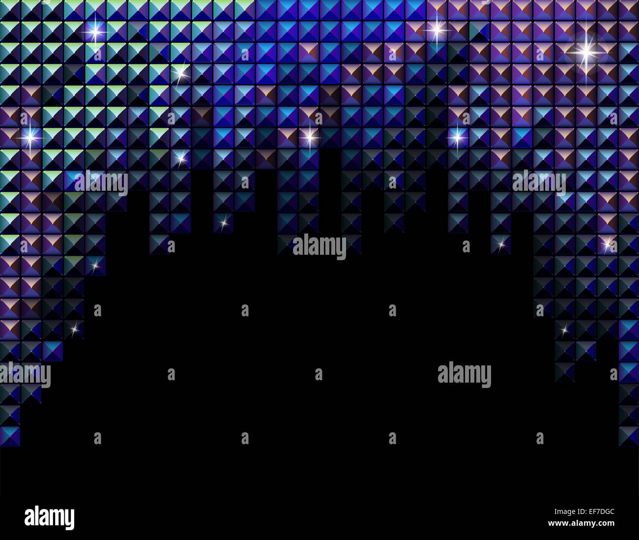 Vector rhinestone mosaic background with shiny rhinestones and crystals ...