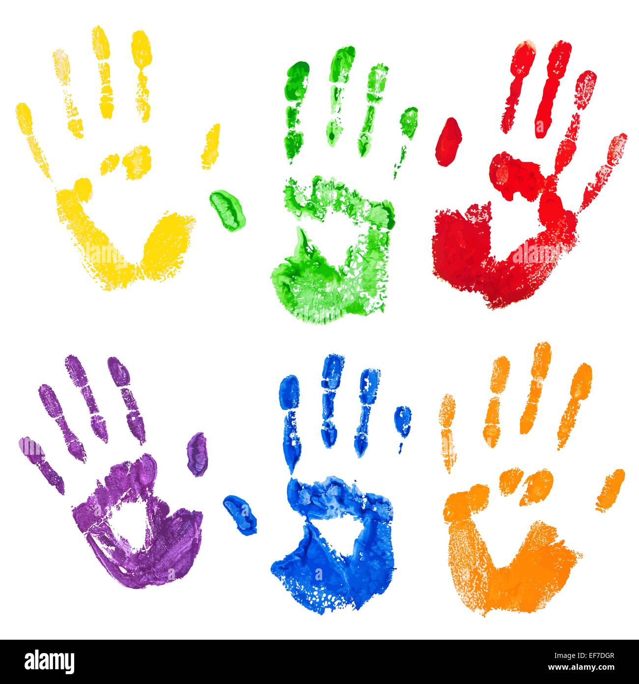 Red handprint Stock Vector Images - Alamy