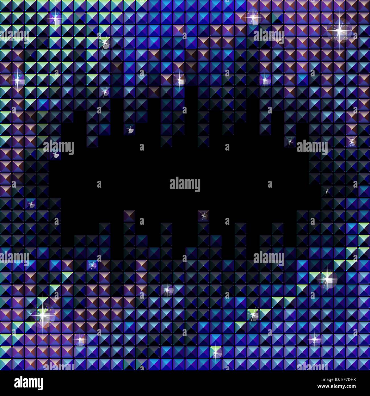 Vector rhinestone mosaic background with shiny rhinestones and crystals ...