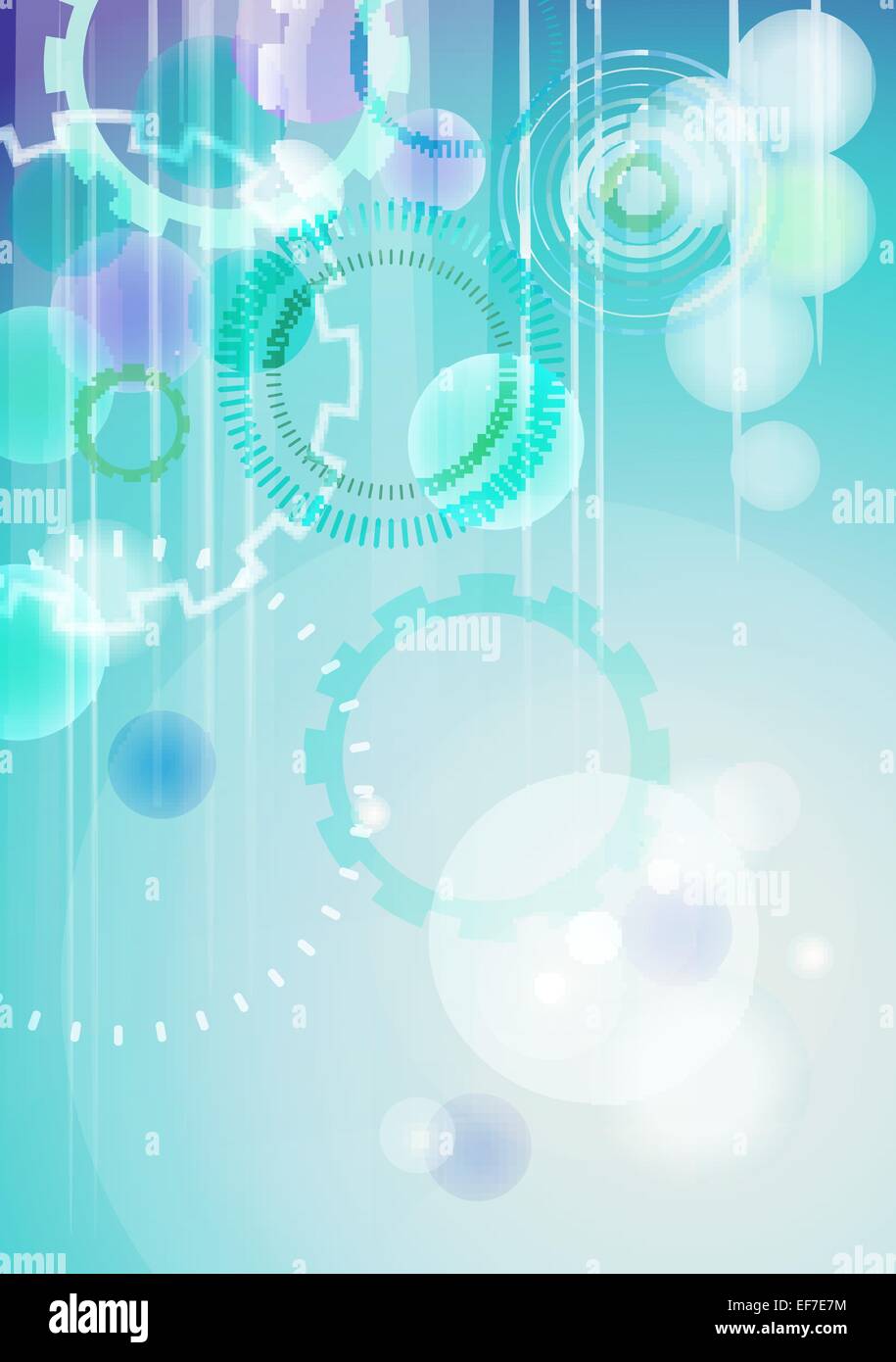 Vector technical abstract turquoise background with shiny transparent ...