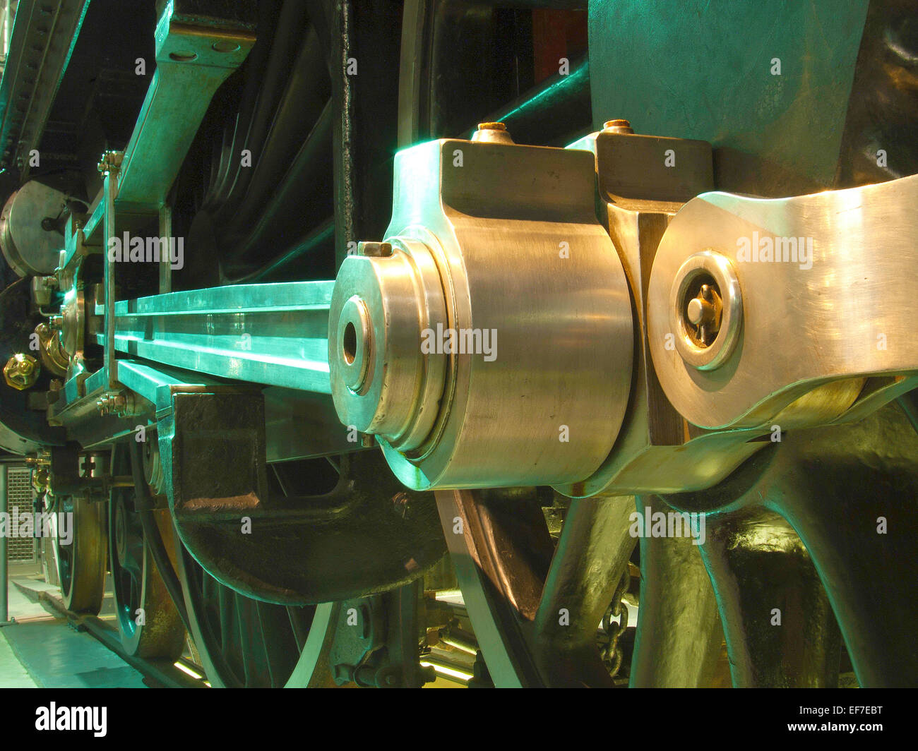 Steam train crank Stock Photo - Alamy