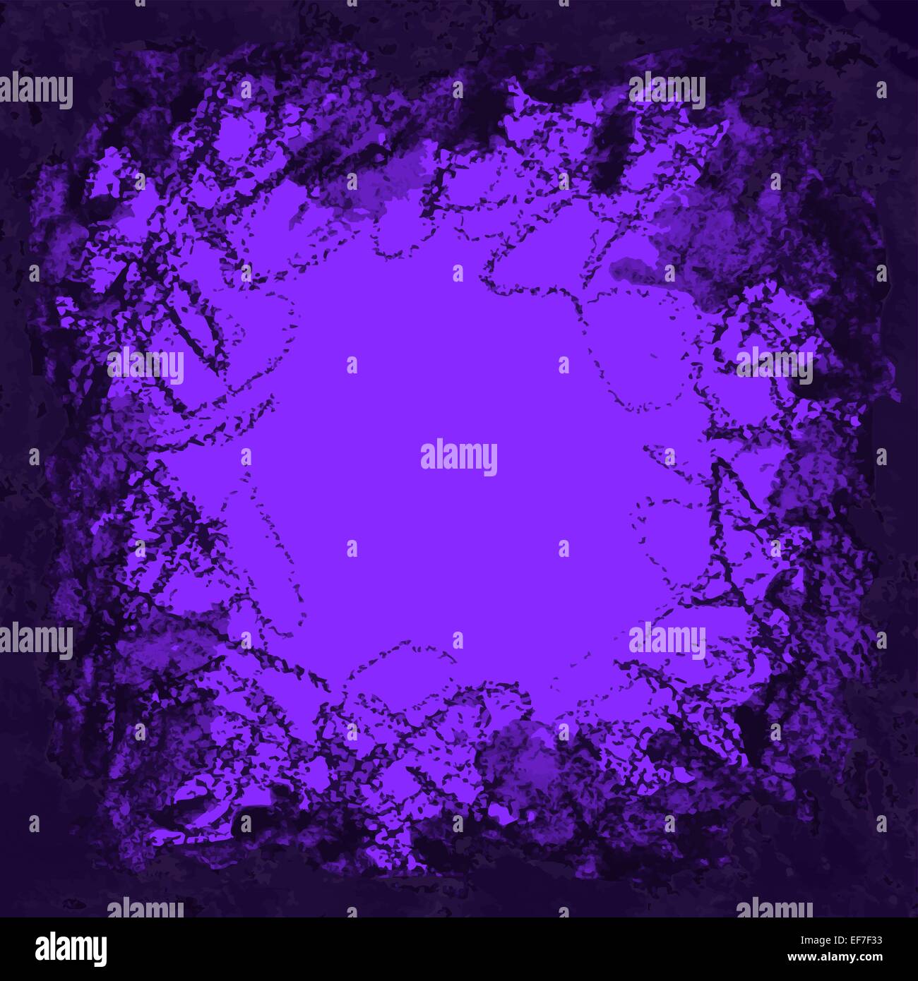 Vector Violet Ink Grunge Background With Charcoal Watercolor Frame ...