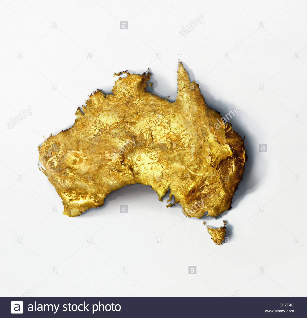 Gold nugget in shape of Australia Stock Photo: 78226862 - Alamy