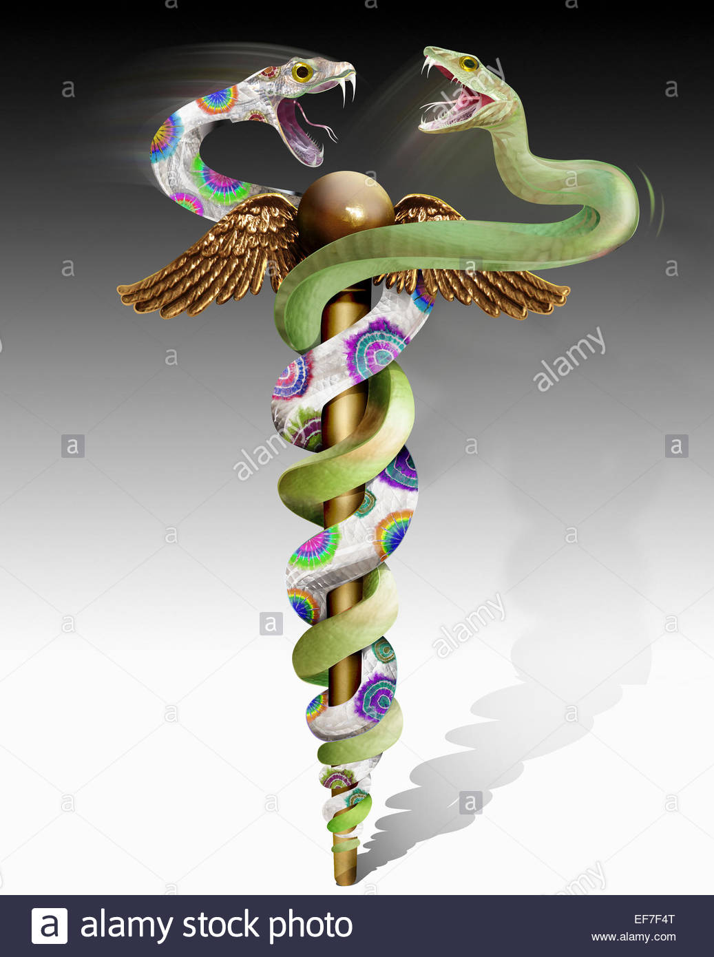 Medical Symbol Caduceus Snake Stock Photos & Medical Symbol Caduceus ...