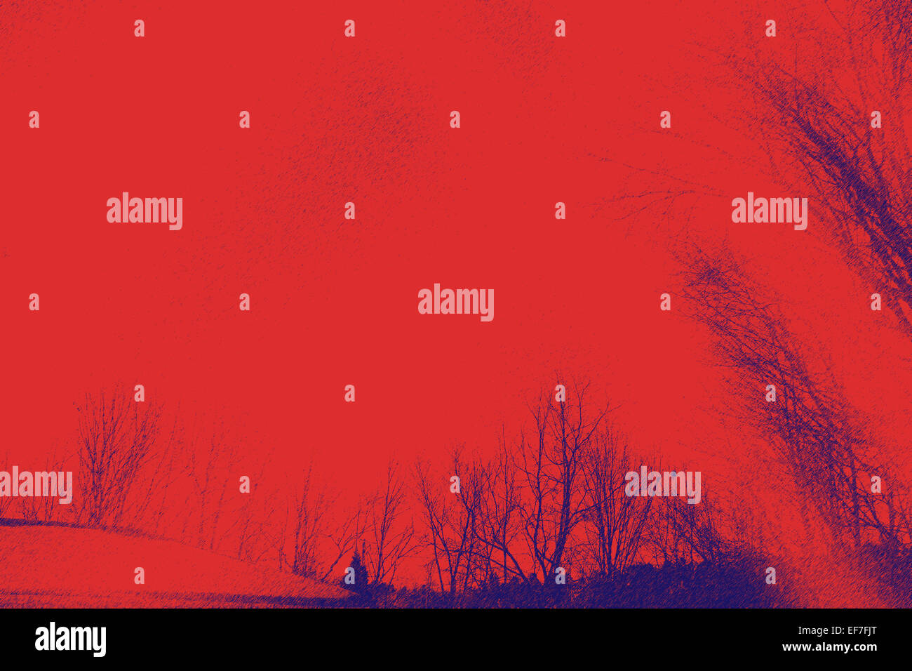 A RED DAWN SKY , DEATH SKY , SKY HAS GONE RED Stock Photo - Alamy