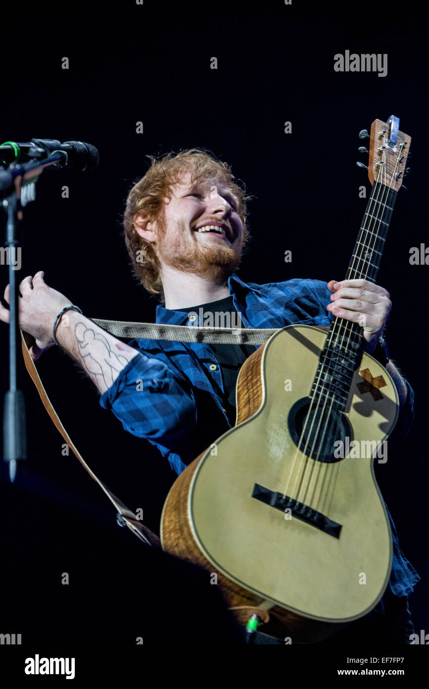 Milan, Italy. 27th January, 2015. The English singer/songwriter ED ...