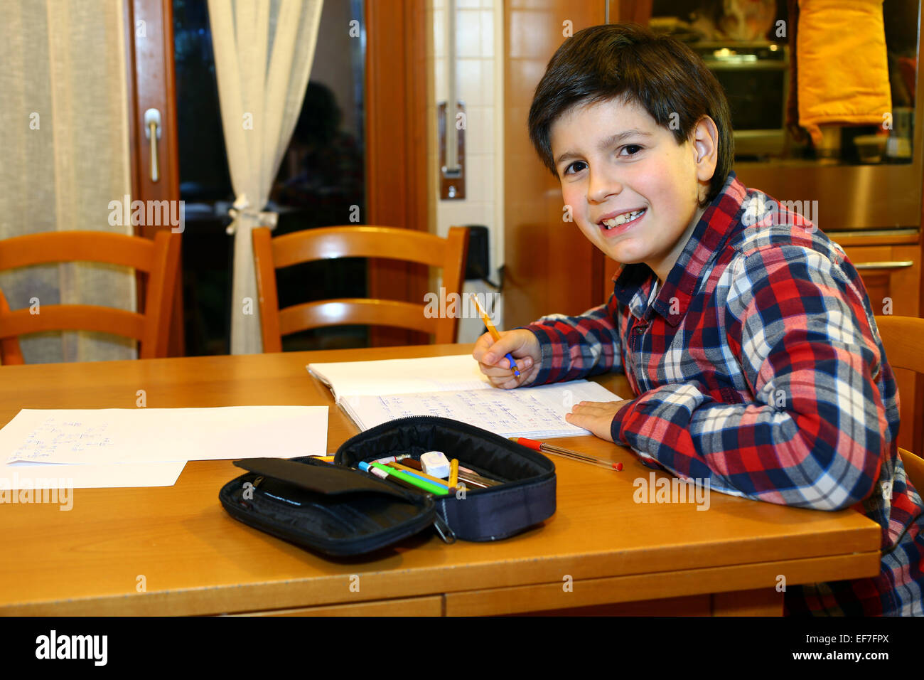 Teenager boy homework studying hi-res stock photography and images - Alamy
