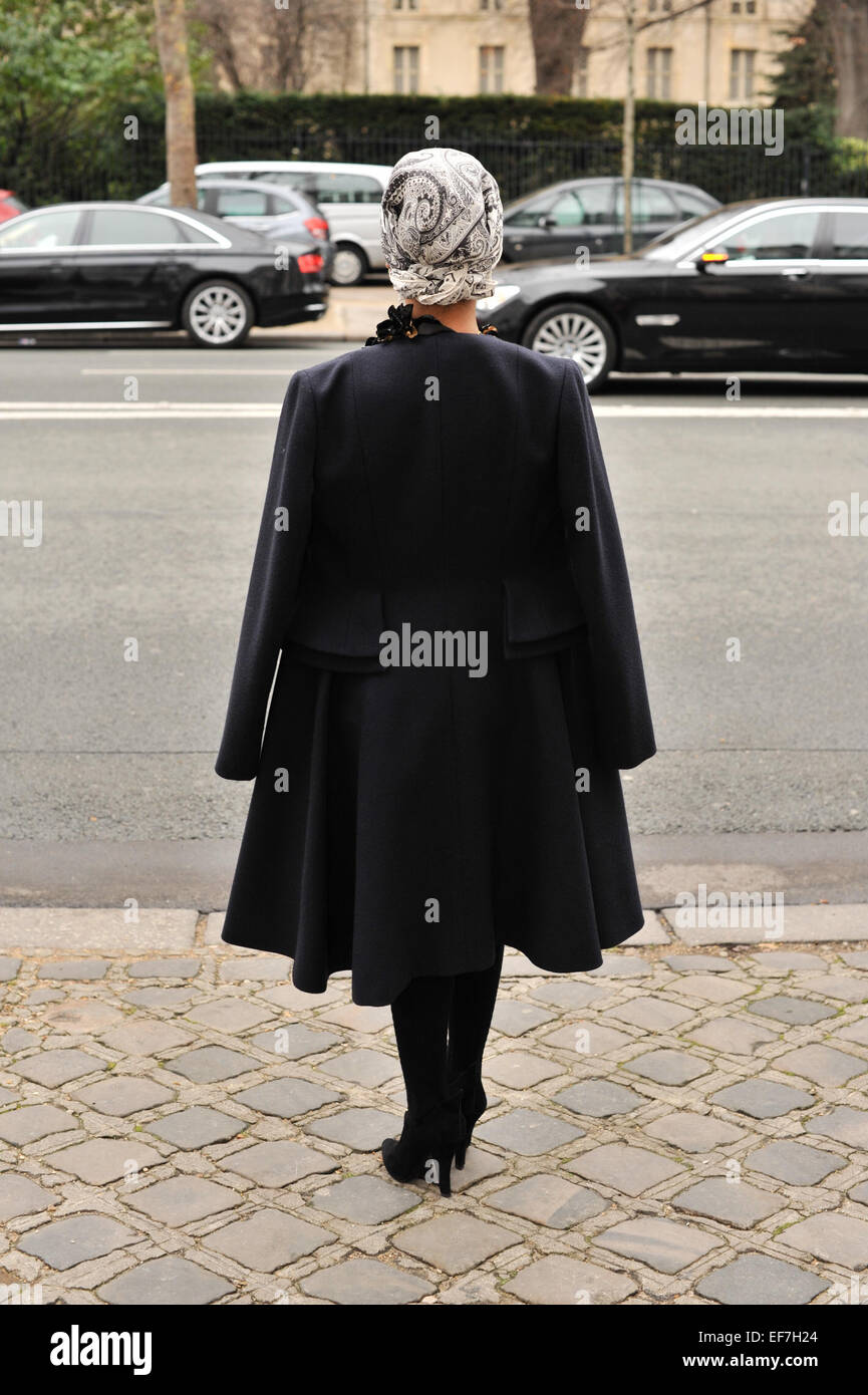 Alhala arriving at the Dior runway show during Haute Couture Fashion ...