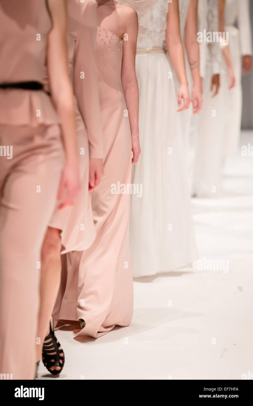 Fashion models at the runway during the fashion show Stock Photo - Alamy