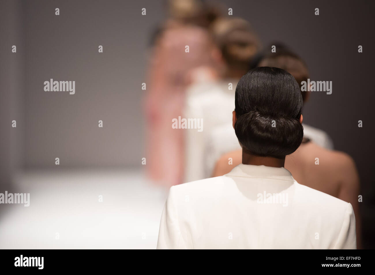 Fashion models at the runway during the fashion show Stock Photo - Alamy