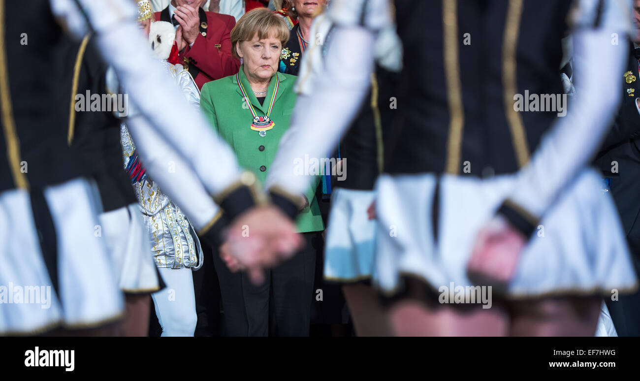 German Chancellor Angela Merkel (CDU) welcomes carnival 'Prinzenpaare ...