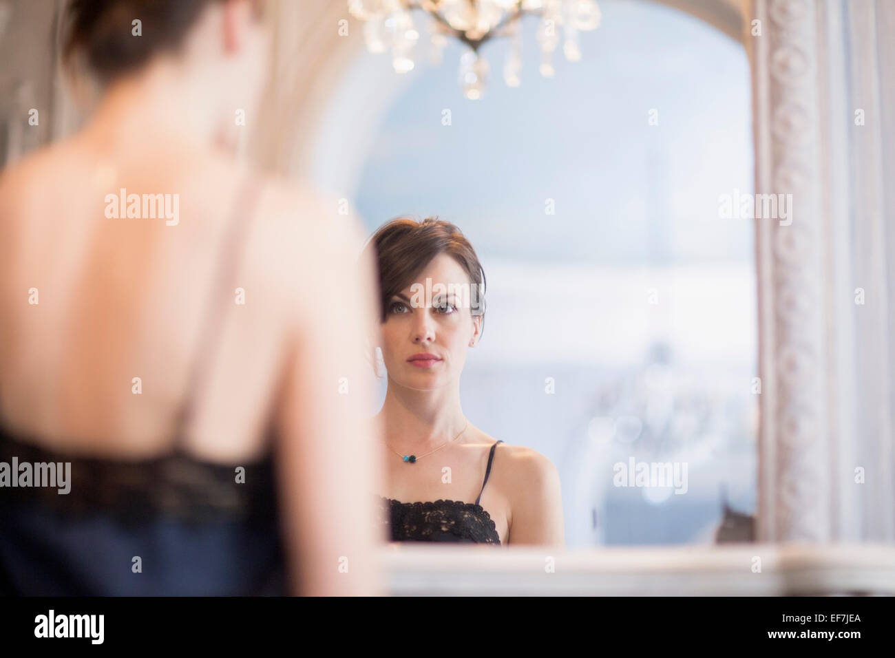 Self reflection woman hi-res stock photography and images - Alamy